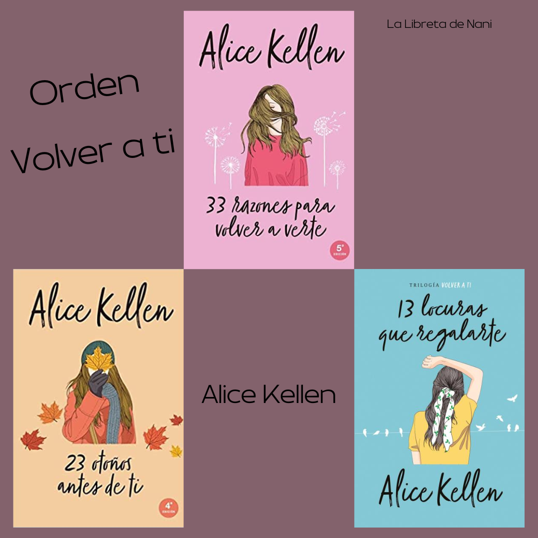 Orden Volver a ti de Alice Kellen – La libreta de Nani
