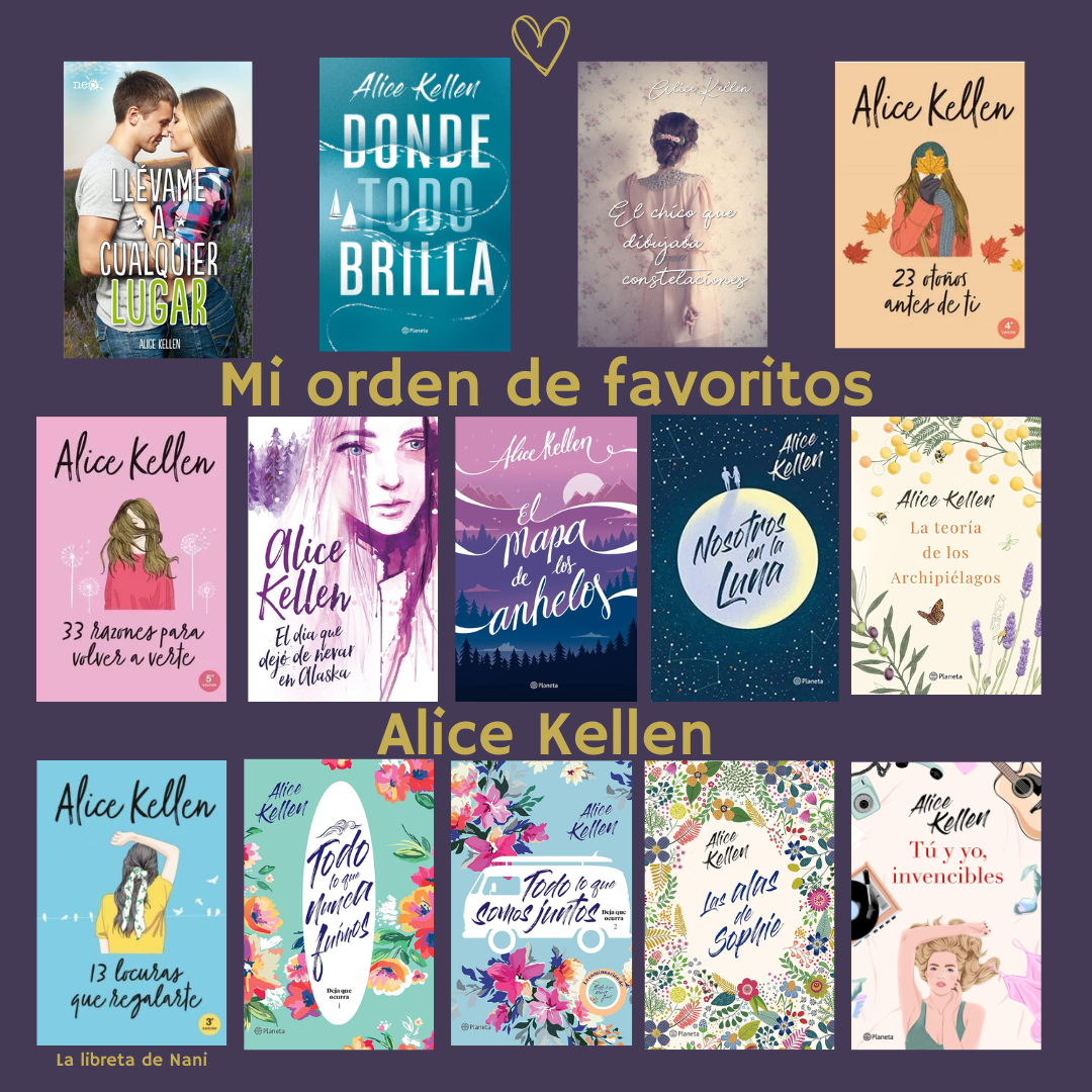 Mi orden de favoritos de Alice Kellen – La libreta de Nani