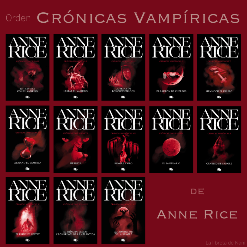 Orden Crónicas Vampíricas de Anne Rice – La libreta de Nani